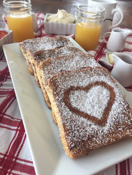 Valentine’s Breakfast – French Toast | Sugar Plum Sisters