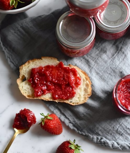 Cooked Strawberry Raspberry Jam | Sugar Plum Sisters
