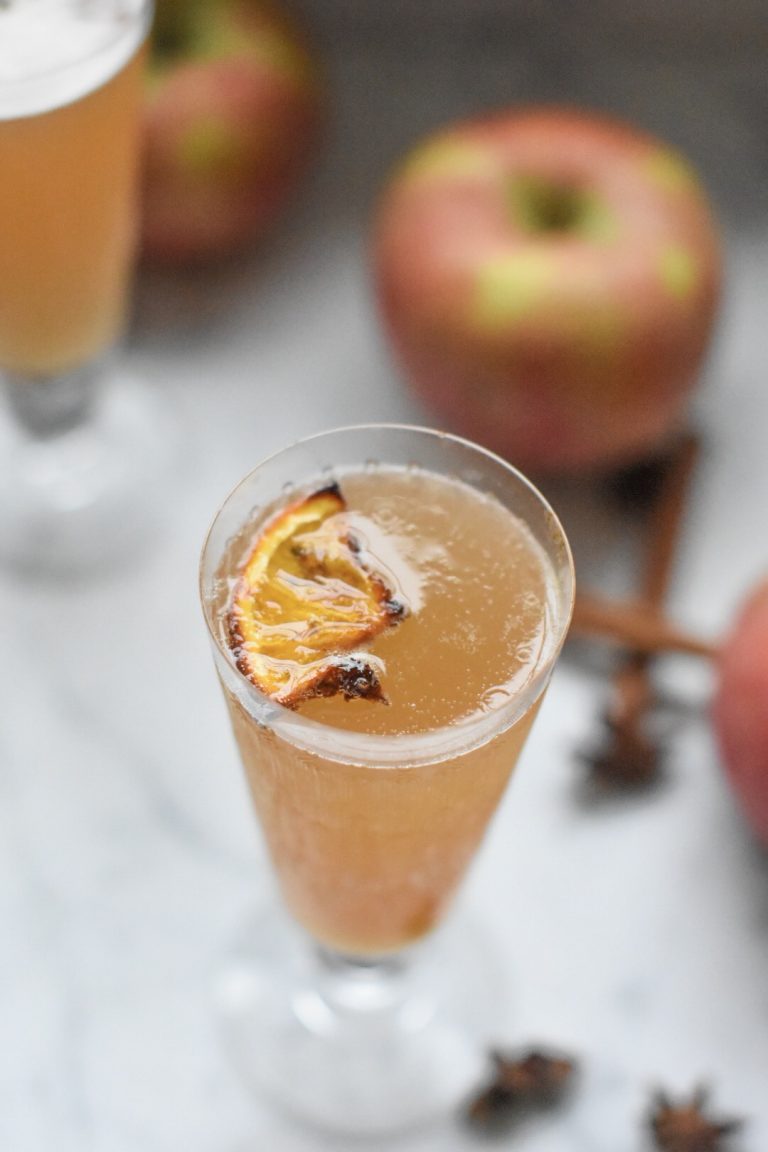 Apple Cider Mimosa | Sugar Plum Sisters